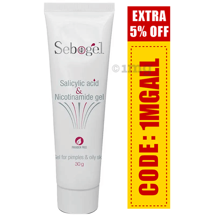 Sebogel Salicylic Acid & Niacinamide Gel for Pimples & Oily Skin ...
