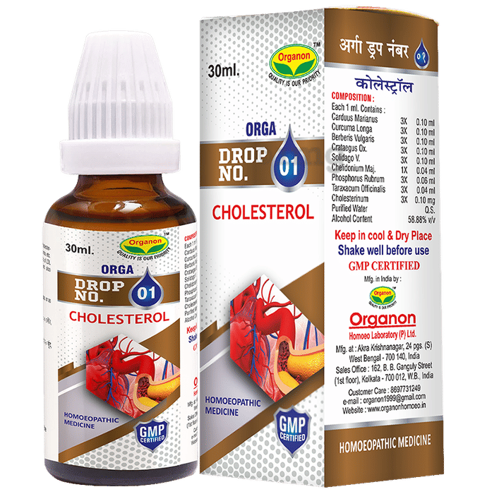 Organon Orga Drop No 1 Cholesterol: Buy bottle of 30.0 ml Drop at best ...