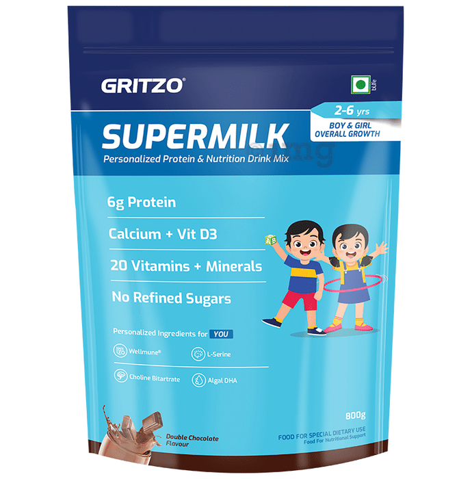 Gritzo Supermilk Overall Growth Powder for 2-6 yrs Boy & Girl Double ...