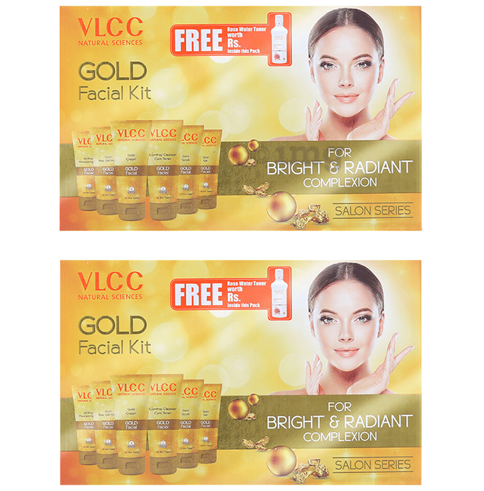VLCC Natural Sciences Gold Facial Kit (300gm Each) With Rose Water ...