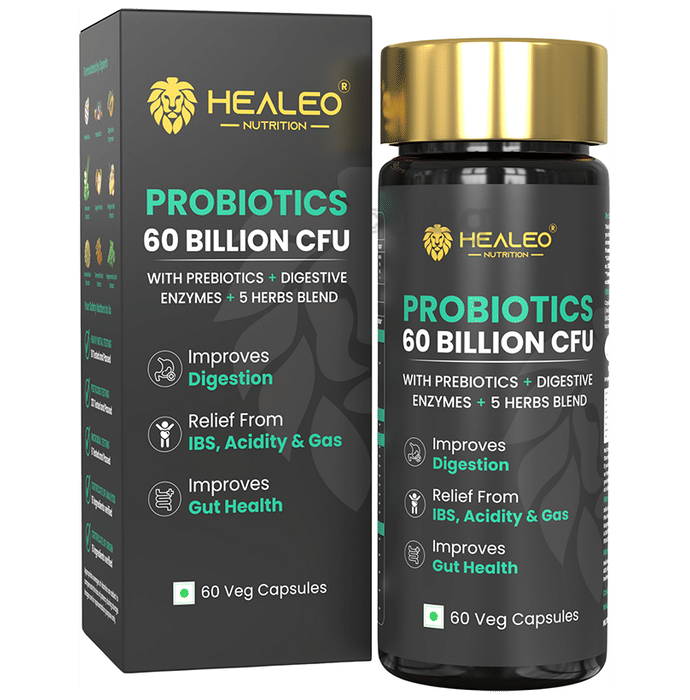 Healeo Nutrition Probiotics 60 Billion CFU Veg Capsule: Buy bottle of ...