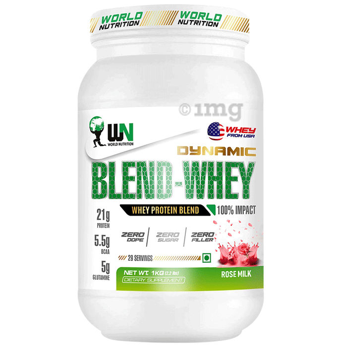 WN World Nutrition Dynamic Blend-Whey Protein Blend Powder Rose Milk ...