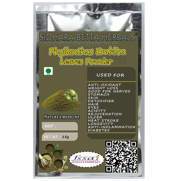 Sidhara Betta Herbals Phyllanthus Emblica leaves Powder: Buy packet of ...
