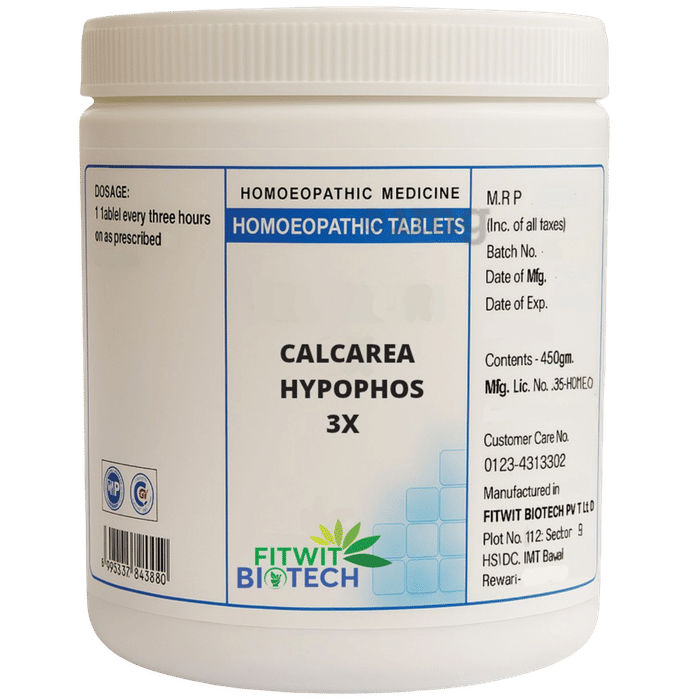 Fitwit Biotech Calcarea Hyophos Tablet 3X: Buy bottle of 450.0 gm ...