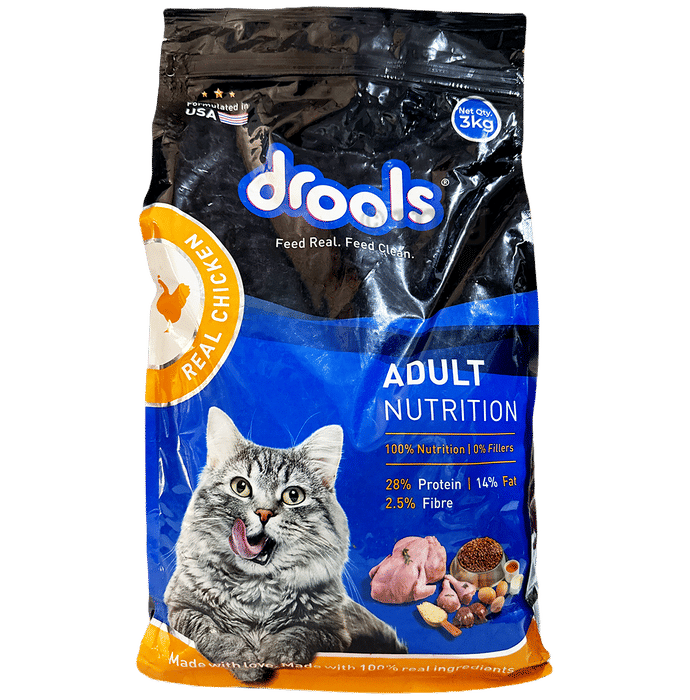 Drools Adult Nutrition Cat Food Real Chicken: Buy packet of 3.0 kg Pet ...