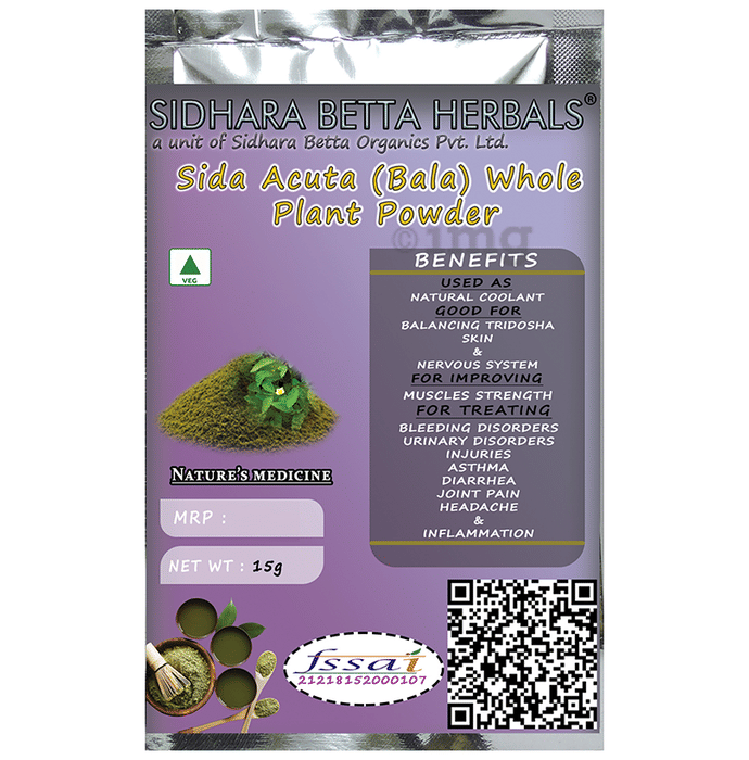 Sidhara Betta Herbals Sida Acuta Whole Plant Powder: Buy packet of 15.0 ...