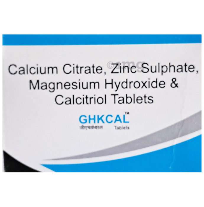 Ghkcal Tablet: Buy strip of 10.0 tablets at 𝗯𝗲𝘀𝘁 𝗽𝗿𝗶𝗰𝗲 in India | 1mg