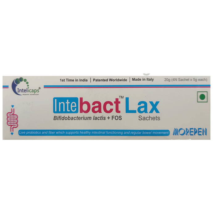 Intebact Lax Sachet (5gm Each): Buy box of 4.0 Sachets at best price in ...