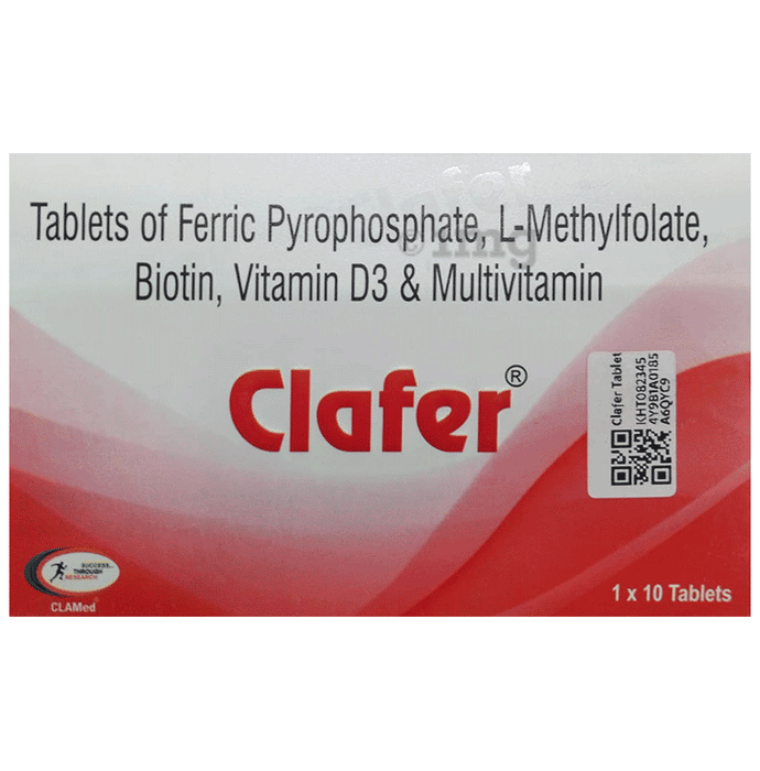 Clafer Tablet: Buy strip of 10.0 tablets at best price in India | 1mg