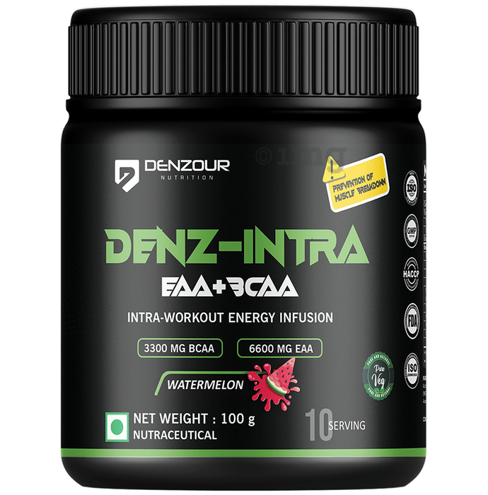 Denzour Nutrition Denz-Intra ECA+BCAA Powder Watermelon: Buy jar of 100 ...