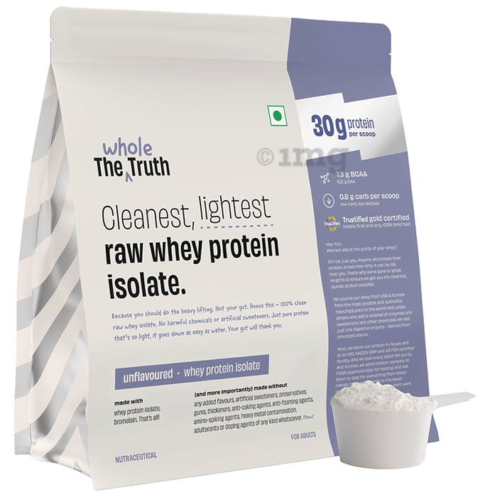 The Whole Truth Raw Whey Protein Isolate Powder 30g Protein/scoop ...