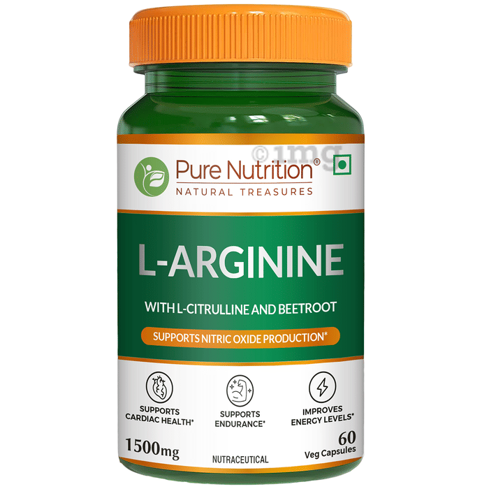 Pure Nutrition L-Arginine Veg Capsule: Buy bottle of 60.0 vegicaps at ...