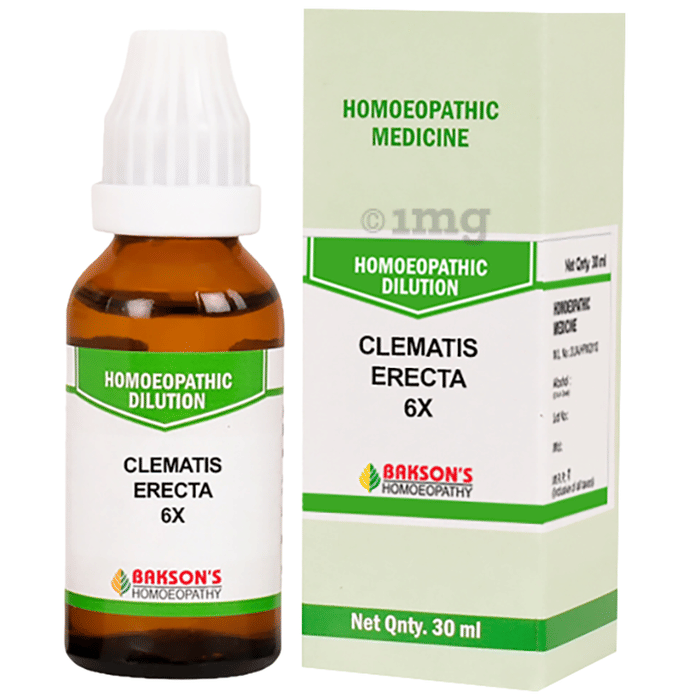 Bakson's Homoeopathy Clematis Erecta Dilution 6X: Buy bottle of 30.0 ml ...