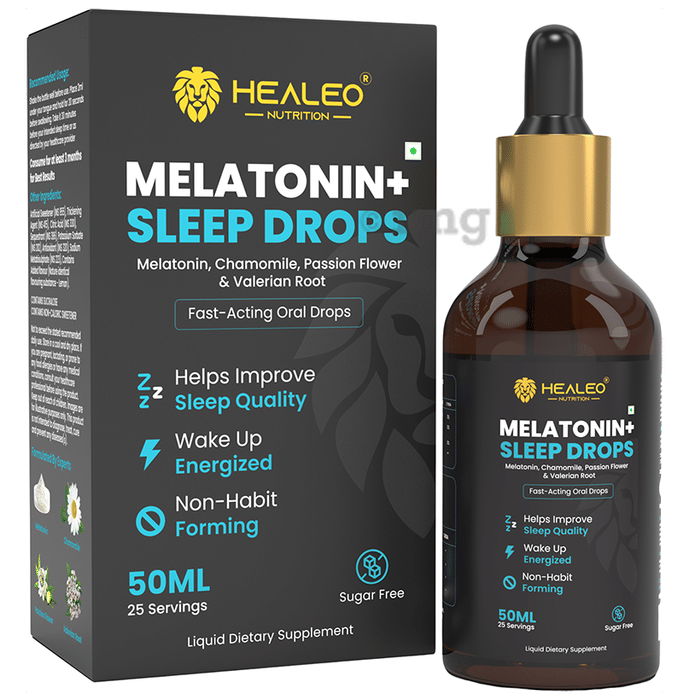 Healeo Nutrition Melatonin+ Sleep Drops Sugar Free: Buy bottle of 50.0 ...