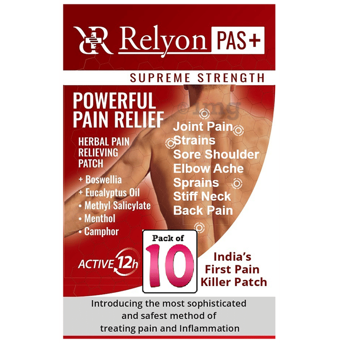 Relyon PAS+ Supreme Strength Powerful Herbal Pain Relief Patch: Buy ...