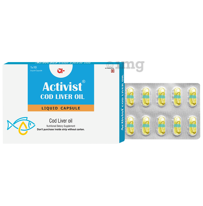 Activist Cod Liver Oil Liquid Capsule (10 Each): Buy combo pack of 3 ...