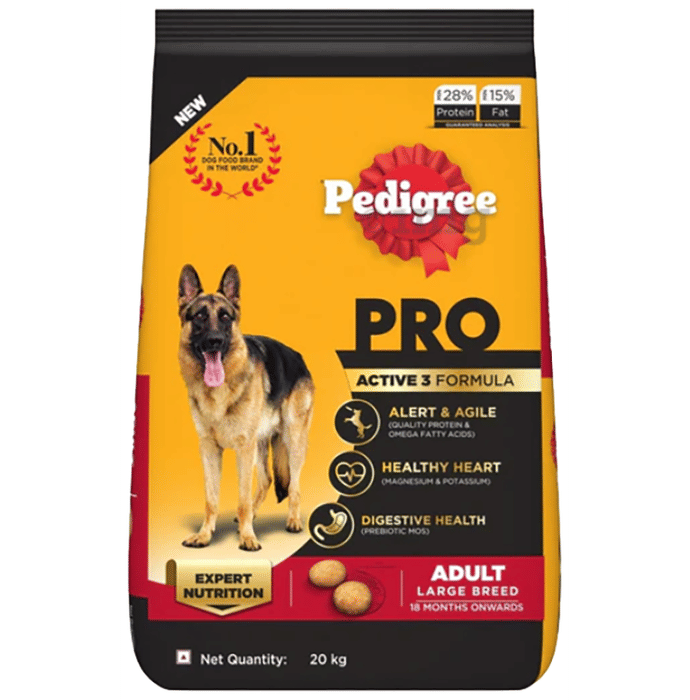 Pedigree Pro Dog Food for Adult Large Breed: Buy packet of 20.0 kg Pet ...