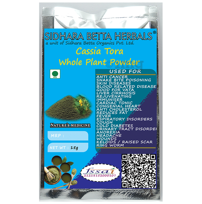 Sidhara Betta Herbals Cassia Tora Whole Plant Powder: Buy packet of 15. ...
