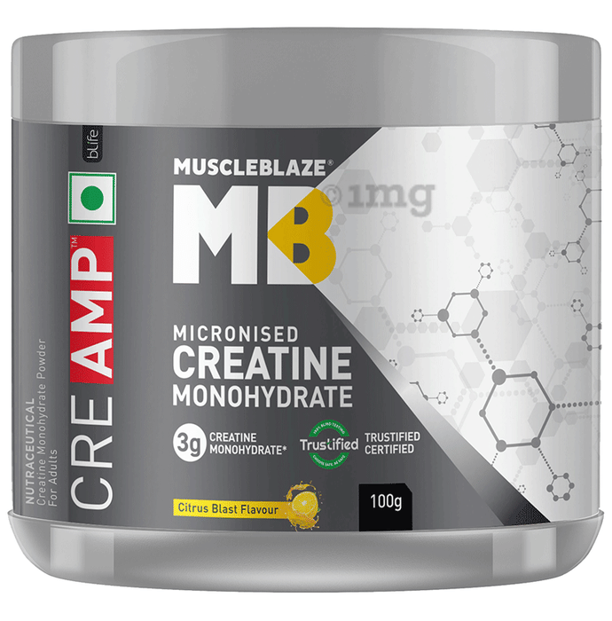 Muscle Blaze Cre AMP Micronised Creatine Monohydrate Powder Citrus ...