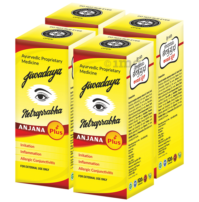 Jiwadaya Netraprabha Anjana Plus Eye Drop (5ml Each): Buy combo pack of ...