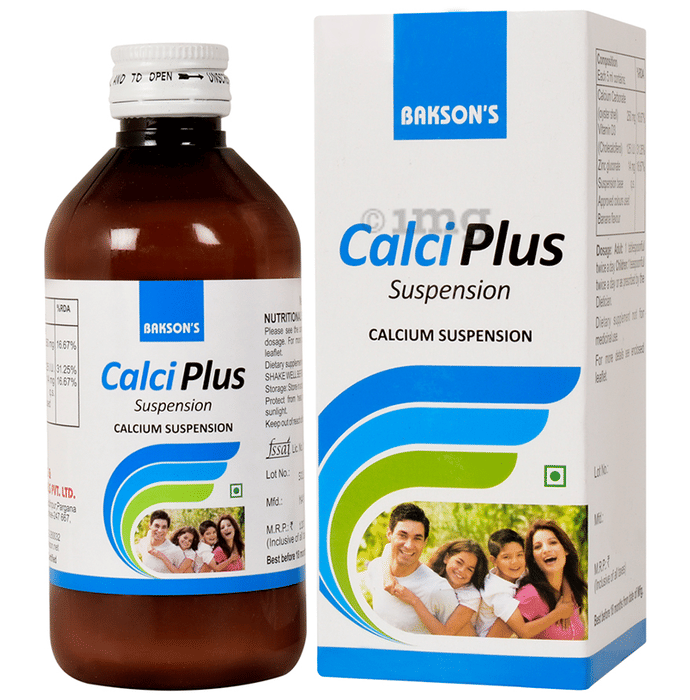 Bakson's Calci Plus Suspension: Buy bottle of 200.0 ml Suspension at ...