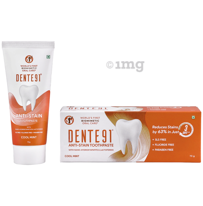 Dente 91 Anti-Stain Expert Cool Mint Toothpaste (70gm Each): Buy box of ...