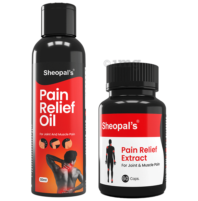 Sheopal's Combo Pack of Pain Relief oil (120ml) & Pain Relief Extract ...