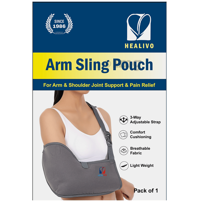 Healivo Arm Sling Pouch for Arm & Shoulder Joint Support & Pain Relief ...