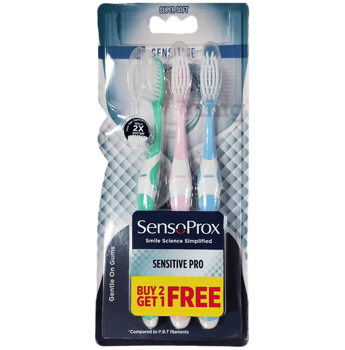 SensoProx Sensitive Pro Super Soft Toothbrush Buy 2 Get 1 Free: Buy ...