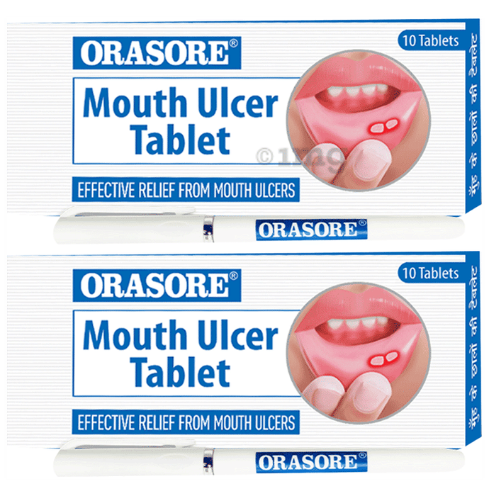 Combo Pack of Orasore Mouth Ulcer Tablet with Pen Free (10 Each): Buy ...