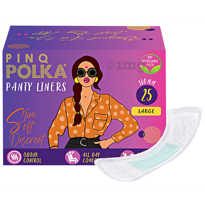 PINQ Polka Panty Liners (25 Each) Large: Buy packet of 1.0 Pack at 𝗯𝗲𝘀𝘁 ...