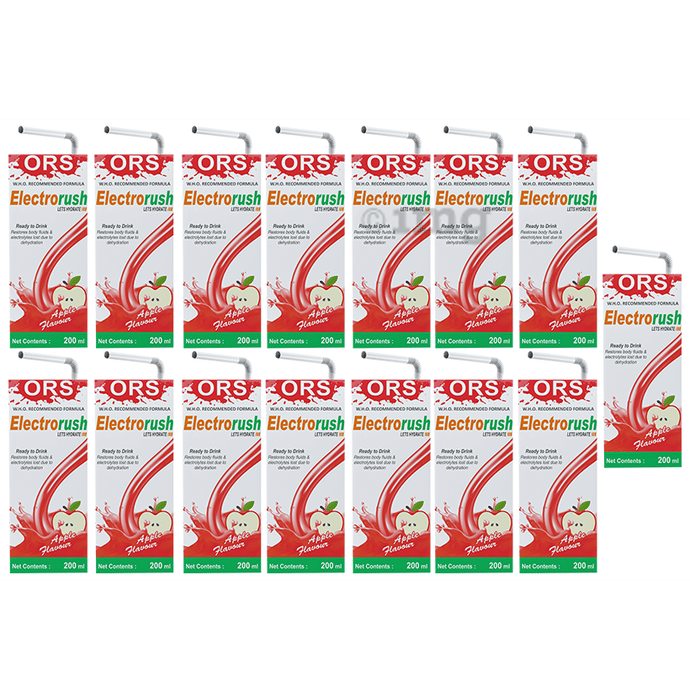 Electrorush ORS Pack (200ml Each) Apple: Buy combo pack of 15.0 Packs ...