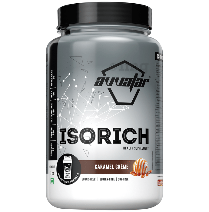 Avvatar Isorich Powder Sugar Free Gluten Free & Soya free Caramel Creme ...