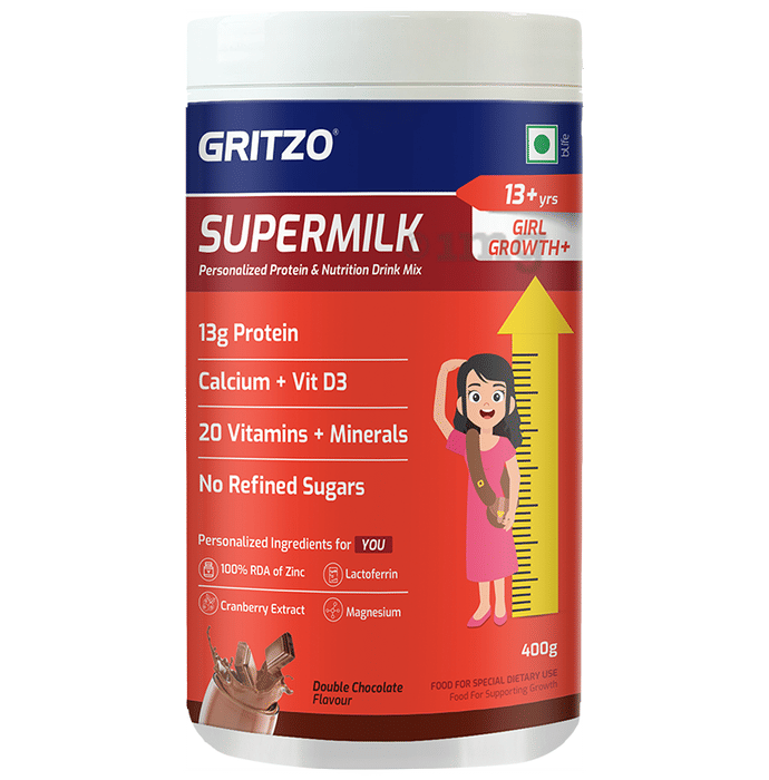 Gritzo Supermilk Growth+ Powder for 13+ Yrs Girl Double Chocolate: Buy ...