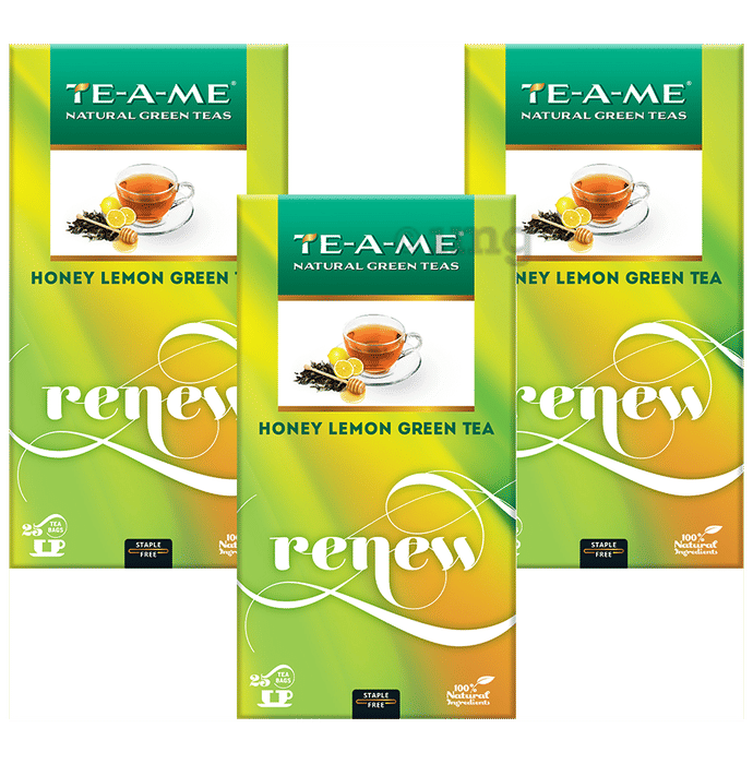 TE-A-ME Renew Honey Lemon Green Tea: Buy combo pack of 3.0 Packs at ...