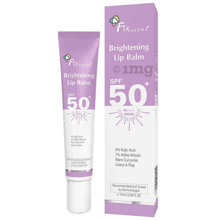 Fixderma Brightening Lip Balm With SPF 50+ PA+++ for Pigmented & Dry ...