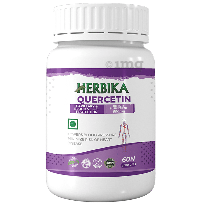 Herbika Quercetin Capsule: Buy bottle of 60.0 capsules at 𝗯𝗲𝘀𝘁 𝗽𝗿𝗶𝗰𝗲 in ...