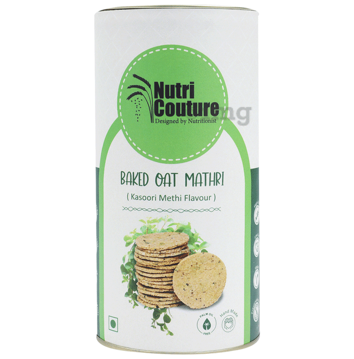 Nutri Couture Kasoori Methi Baked Oats Mathri: Buy box of 200.0 gm Pack ...
