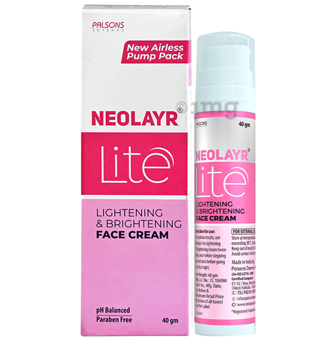 Neolayr Lite Lightening & Brightening Face Cream: Buy pump bottle of 40 ...