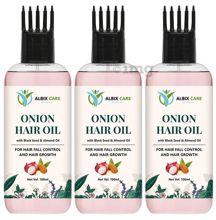 Albix Care Onion Hair Oil (100ml Each): Buy combo pack of 3.0 bottles ...