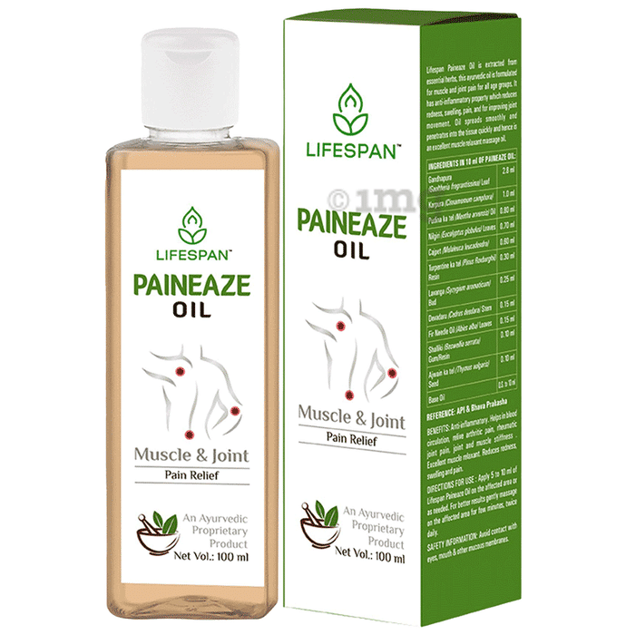 Lifespan Paineaze Oil | Ayurvedic Pain Relief Oil for Joint, Back, Knee ...