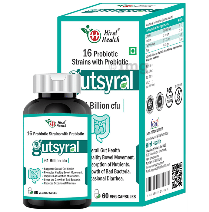 Hiral Health Gutsyral Veg Capsule: Buy bottle of 60 vegicaps at best ...