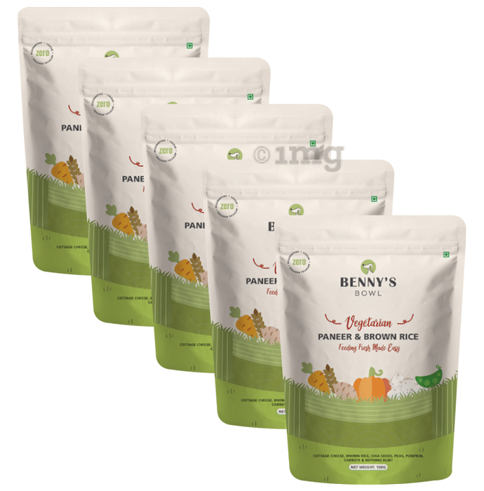 Benny's Bowl Vegetarian Paneer & Brown Rice Wet Dog Food (100gm Each ...