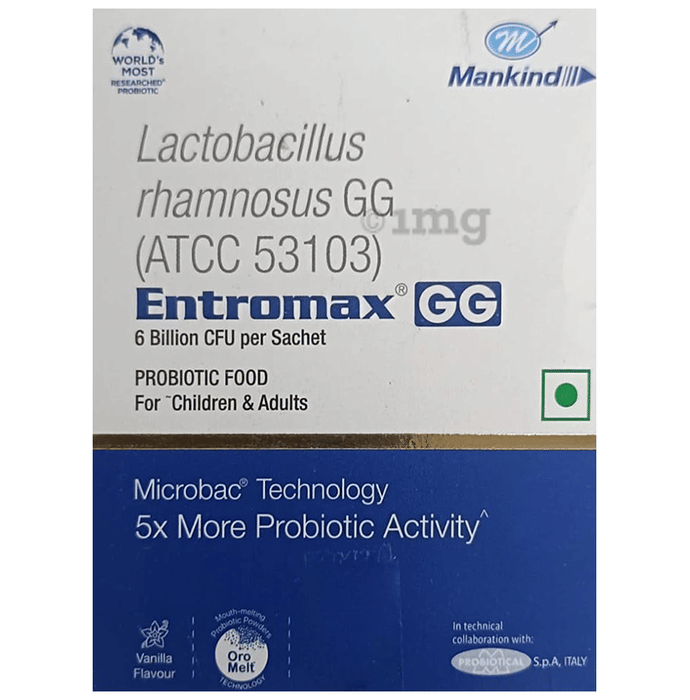 Entromax GG Granules Vanilla: Buy sachet of 1.0 gm Granules at best ...