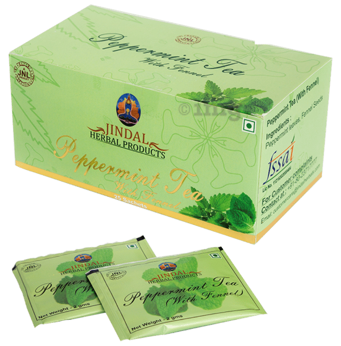 Jindal Herbal Peppermint Tea with Fennel: Buy box of 25.0 Sachets at ...