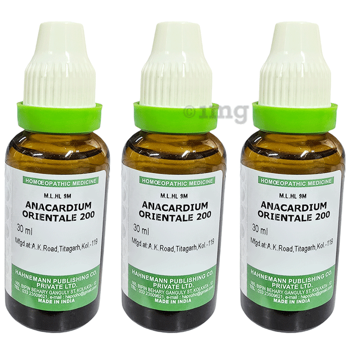 Hapco Anacardium Orientale (30ml Each) 200: Buy combo pack of 3.0 ...