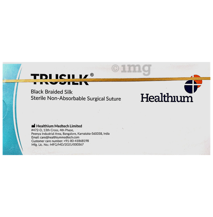 Healthium Suture Trusilk 2-0 Sn5036 3/8 Circle Reverse Cutting 45Mm ...