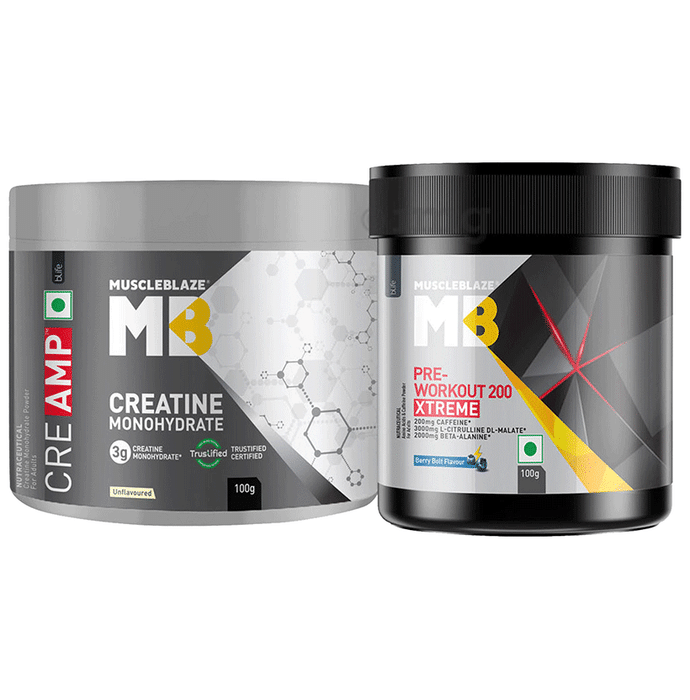 Muscleblaze Combo Pack Of Creatine Monohydrate And Pre Workout 200 Xtreme