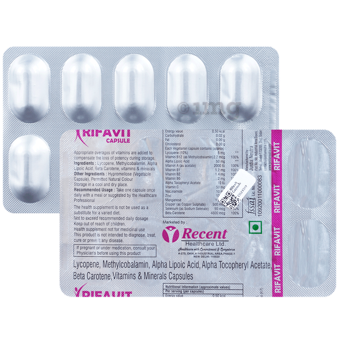Rifavit Capsule: Buy strip of 10.0 capsules at best price in India | 1mg