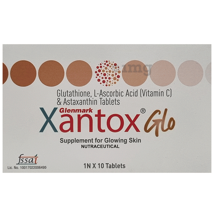 Xantox Glo Tablet with Glutathione, Astaxanthin & Vitamin C | For ...